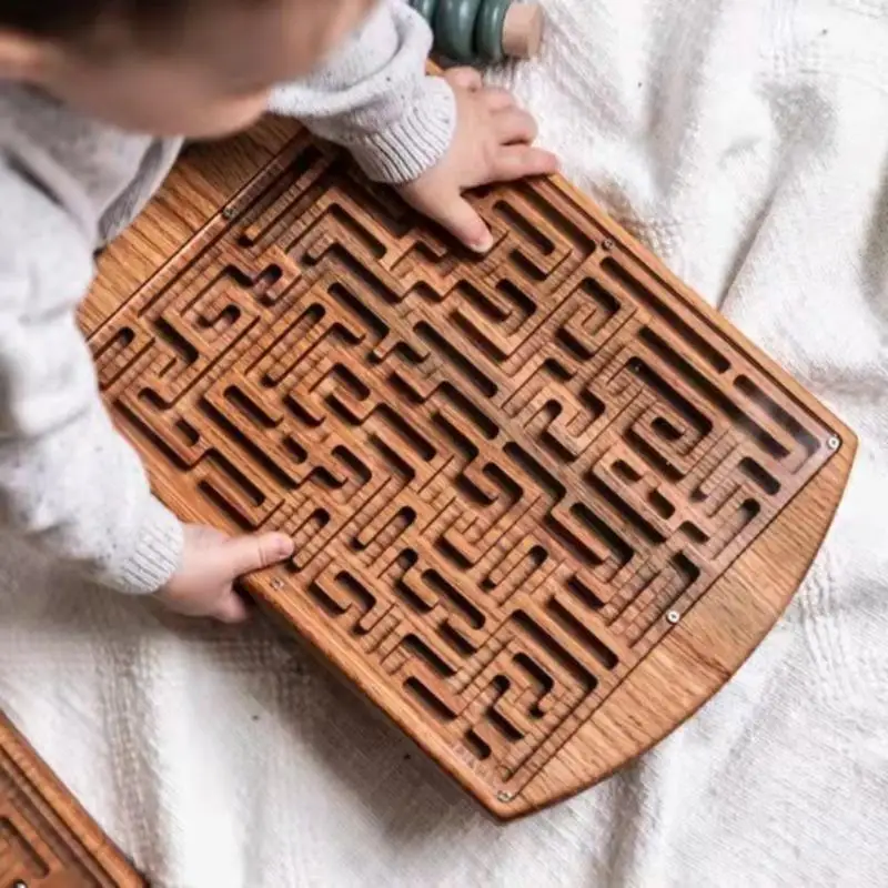 Casse-têtes énigmes Wooden Labyrinth Games en Bois Puzzle Jeux Enfants ...