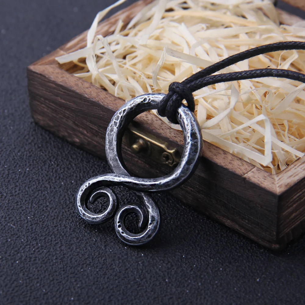 Iron Color Viking Odin Rune Pendant Necklace With Stainless Steel Chain ...