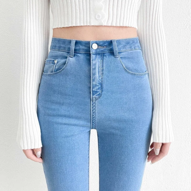 Open Crotch Pants High Waist Jeans for Women 2021 Spring and Summer New ...