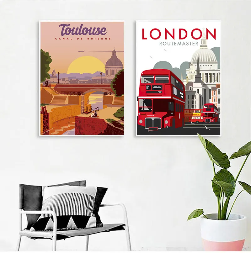 London Travel Poster Vintage