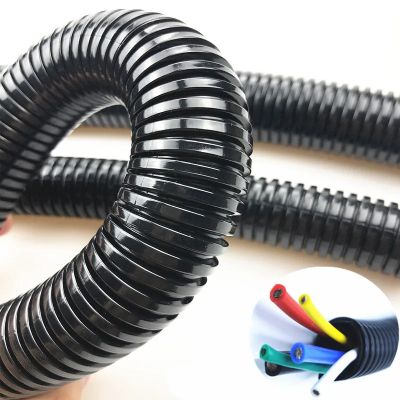 2M PA nylon corrugated tube insulation wire harness casing Cable ...