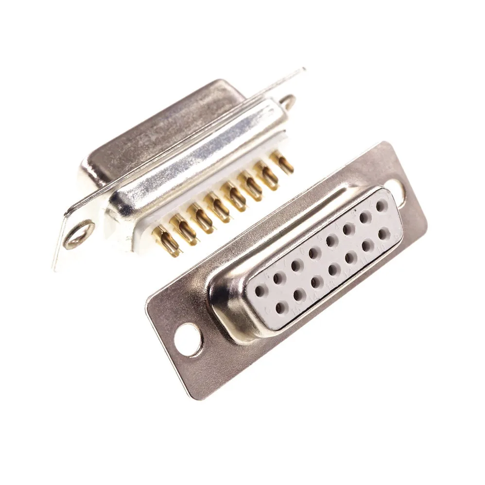 20Pcs D-SUB Connector 15 Position Receptacle Socket Solder Wire Type ...