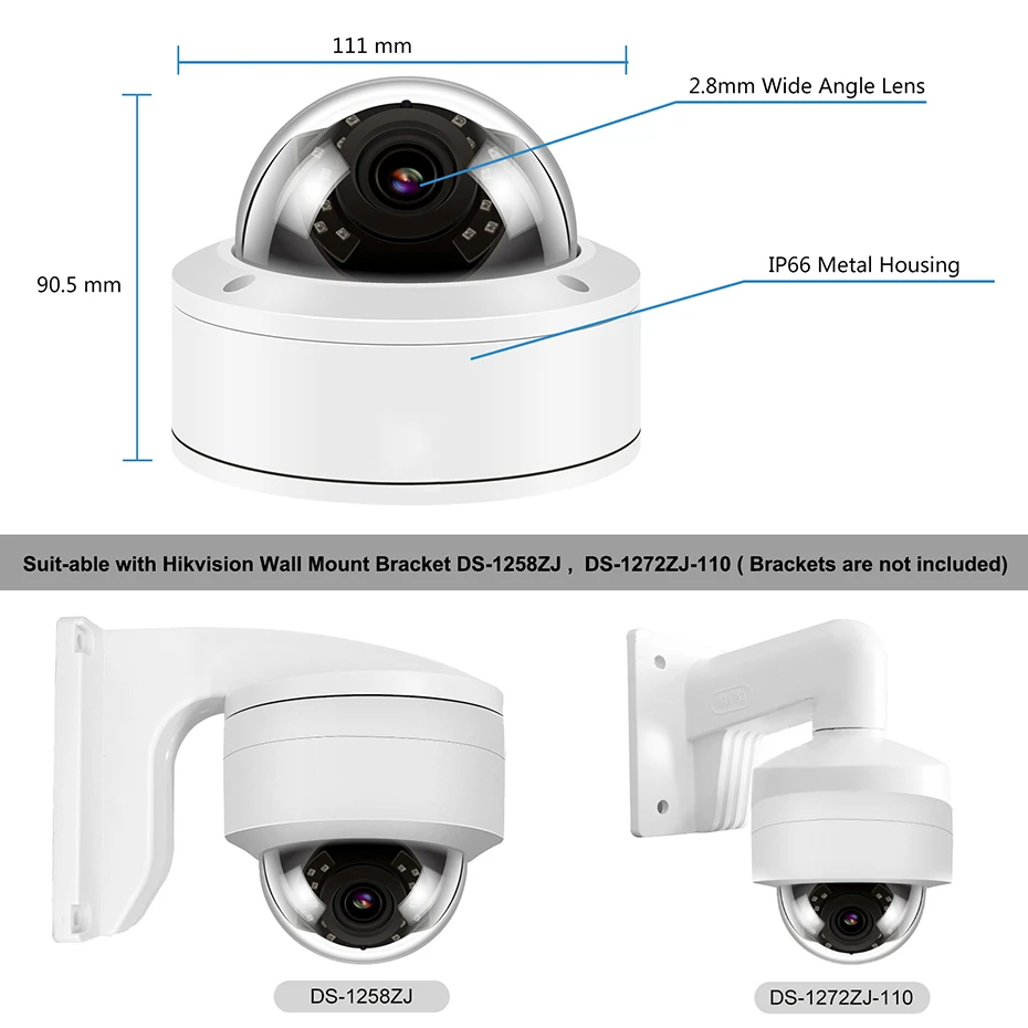 5MP POE IP Camera with Microphone, Audio, IP Security Dome Camera ...