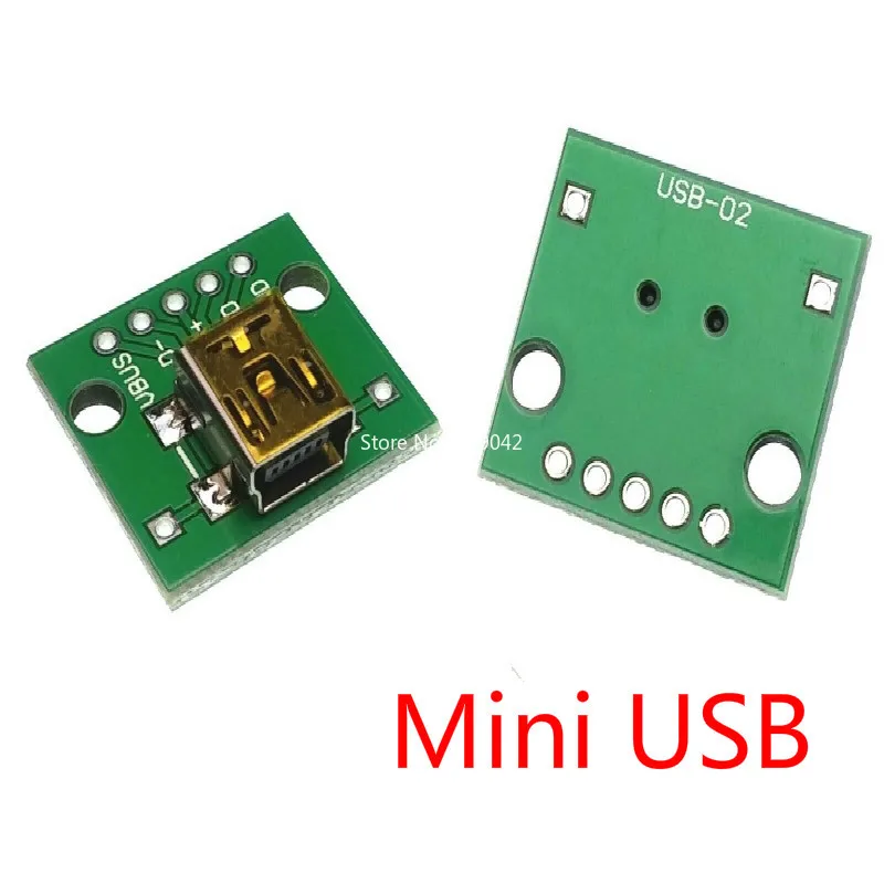 5 шт. USB-адаптер PCB-модули для макетной платы DIY DIP-разъемы типа A ...