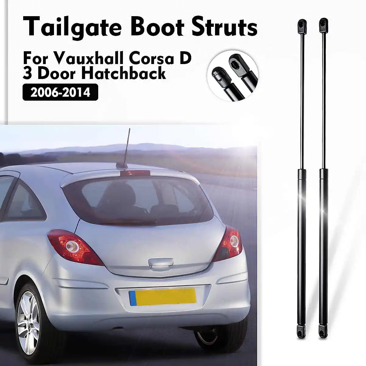 2x Car Rear Trunk Tailgate Boot Gas Spring Shock Lift Strut Struts ...