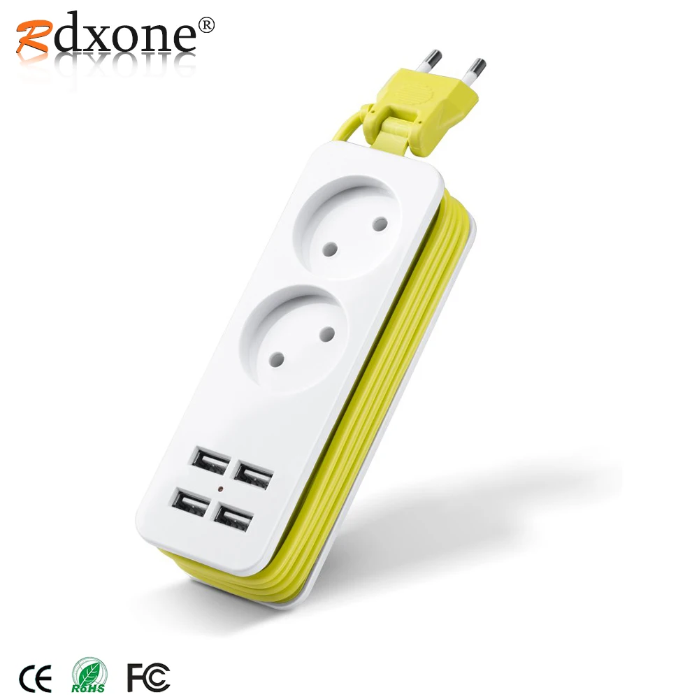 Rdxone Eu Plug Travel Power Strip Portable Extension Socket Outlet With ...