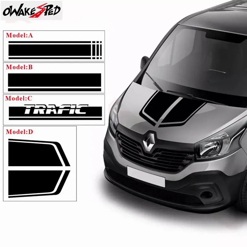 Car-Sport-Styling-Hood-Bonnet-Stripes-Decor-Stickers-Vinyl-Decals-For ...