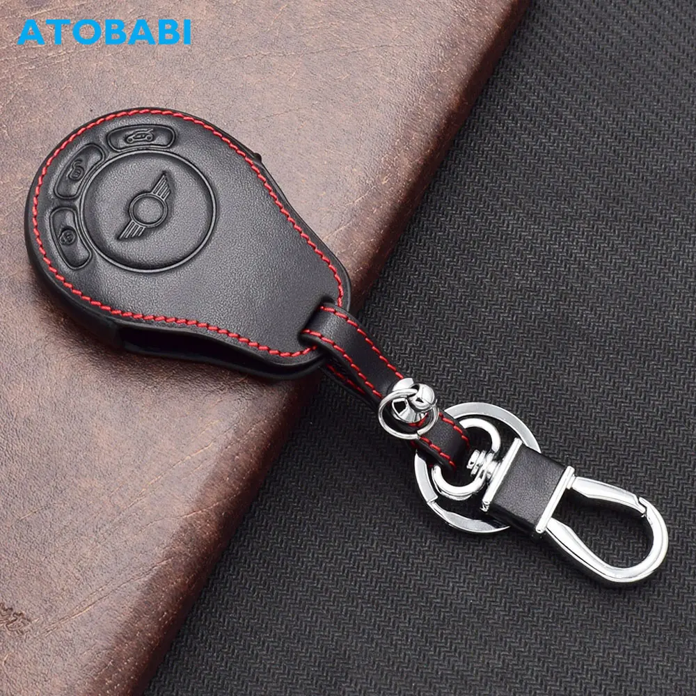 ATOBABI Leather Car Key Cases For BMW MiniCooper Mini Cooper 2009 2010 ...