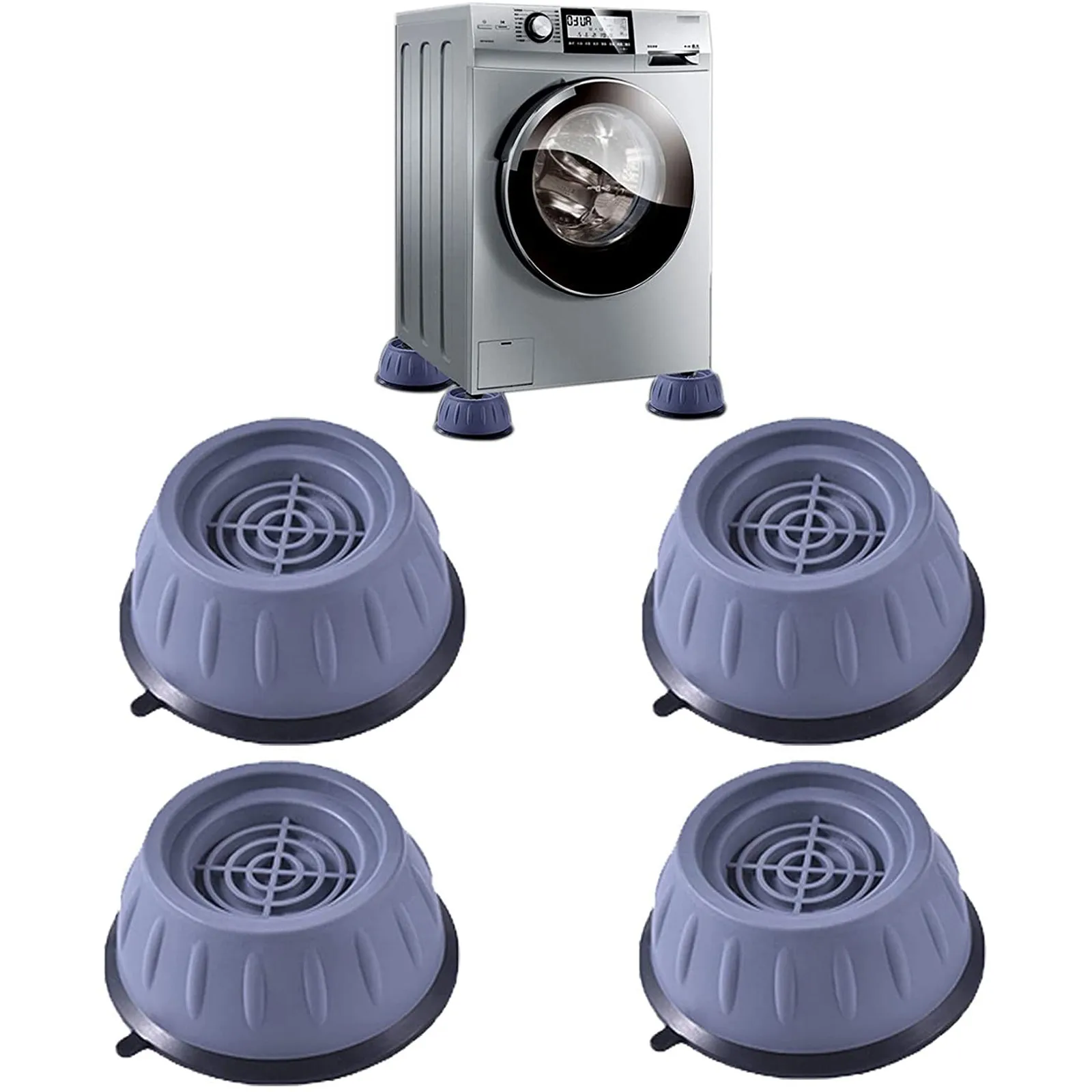 4Pcs Washing Machine Anti vibration Mute Protection Mat Anti skid Foot ...