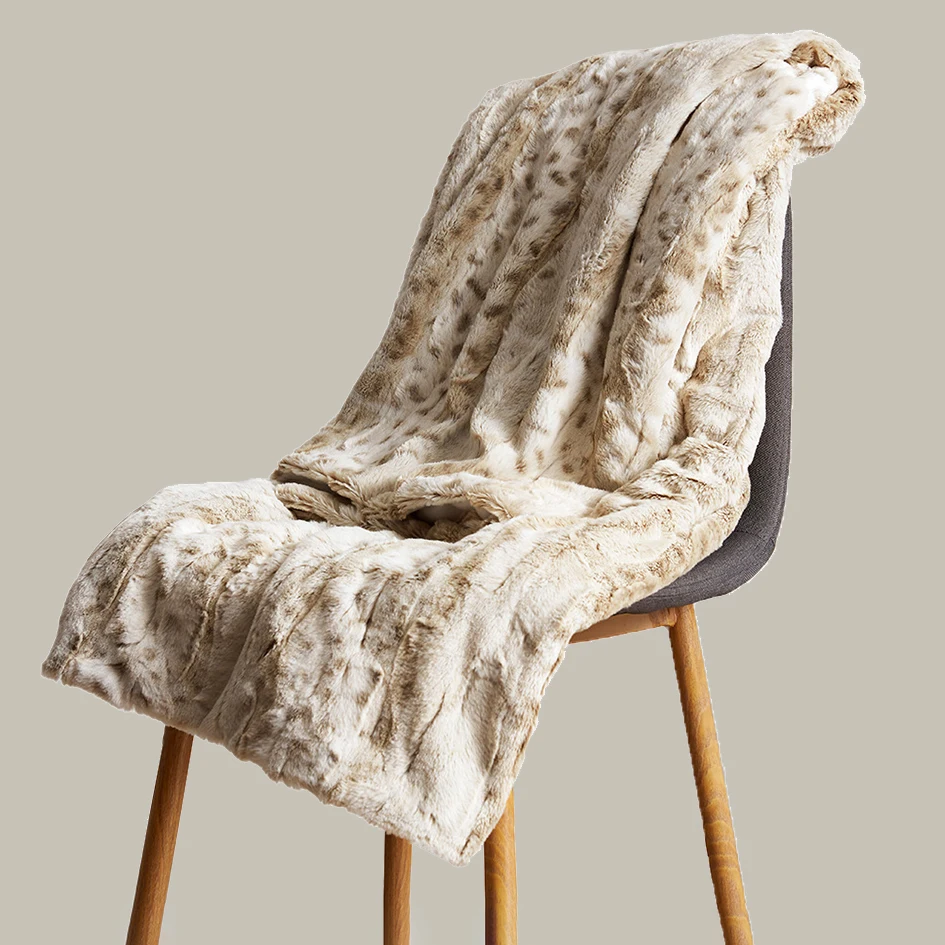 Leopard Print Plush Shaggy Throw Blanket - Touch of Decor