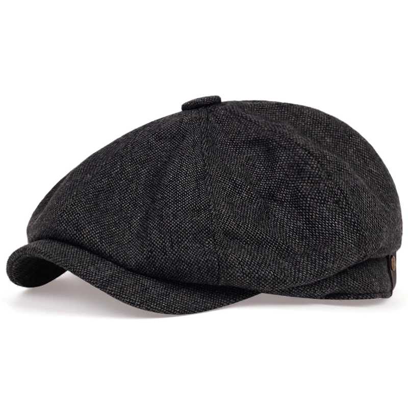 Men Newsboy Hats Peaky Autumn Vintage Herringbone Octagon Cap Women ...