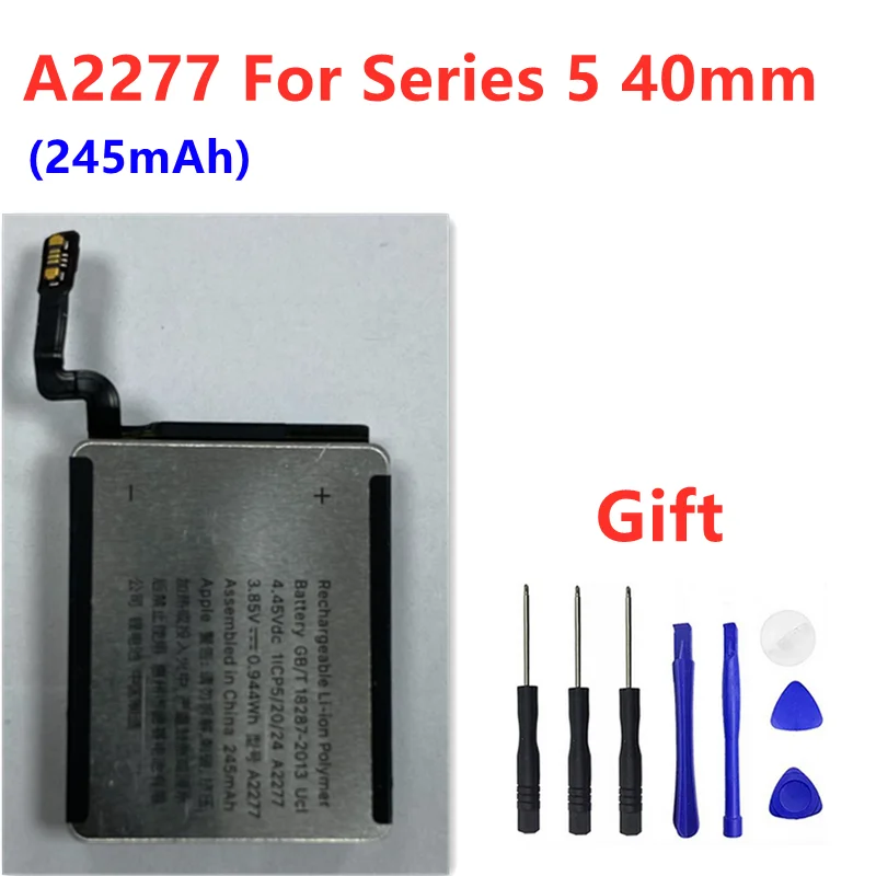 스마트 워치용 정품 교체 배터리, 245mAh A2277 배터리, 아이워치 시리즈 5 A2277 S5 40mm A2174|휴대폰 배터리| - AliExpress