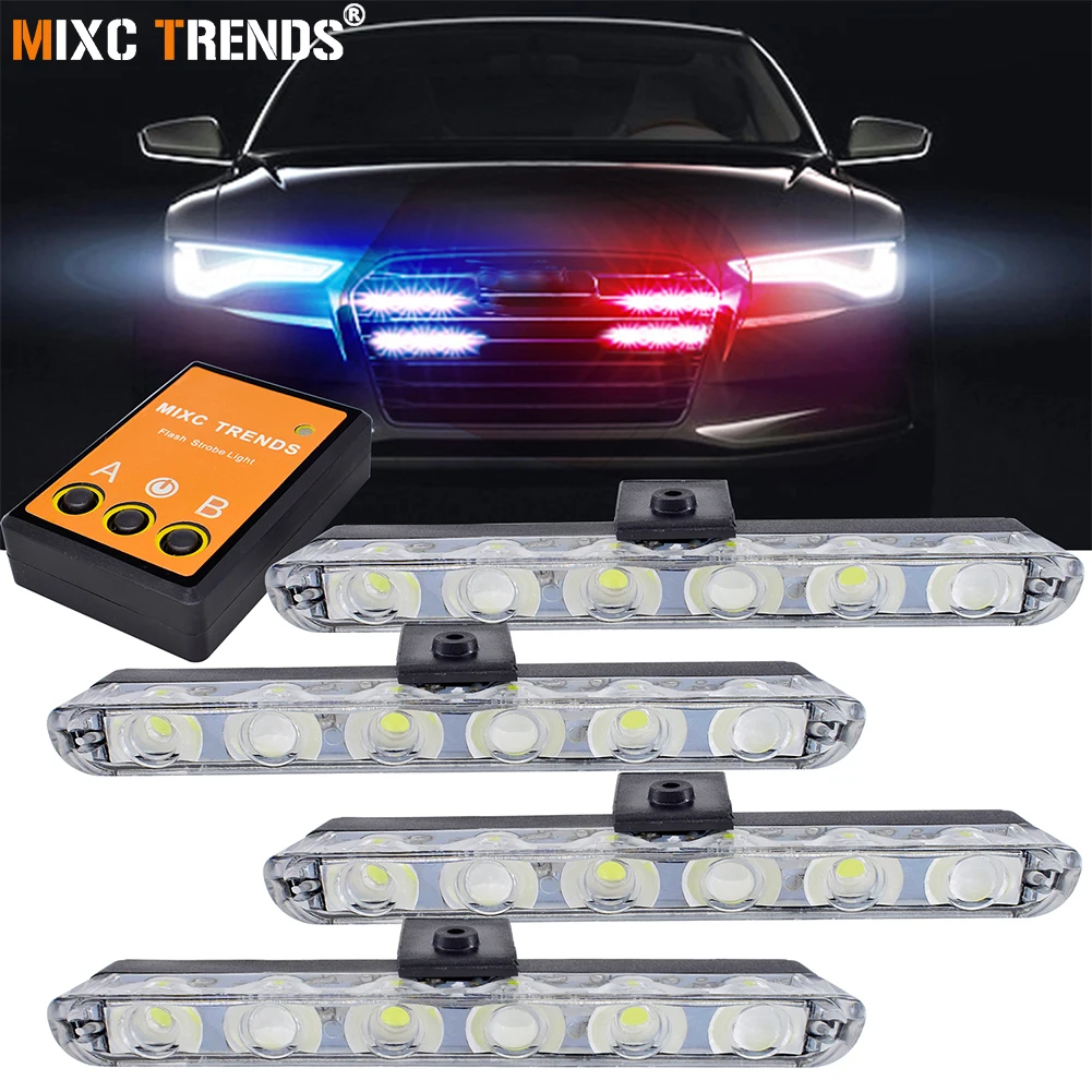 4x6 Led Ambulance Police Light DC 12V Car Light Flashing Firemen ...