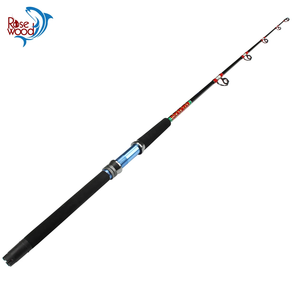 RoseWood 1 Section 1.65m 80 120lbs Boat Fishing Rod Offshore Fishing ...