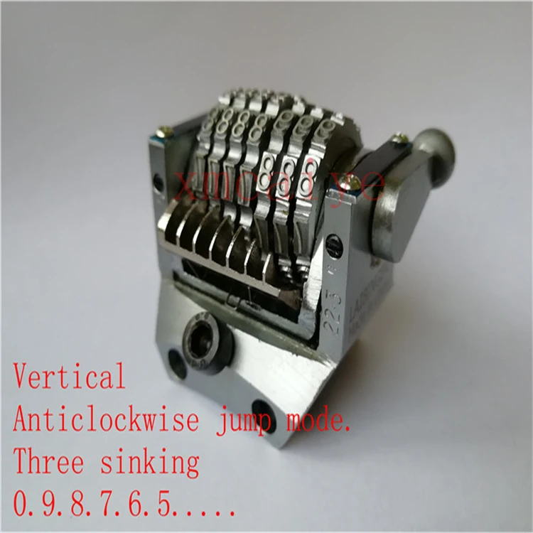 Máquina De Numeração Vertical Gto Dígitos Mariposa Salto 0987654 Lados 22.3