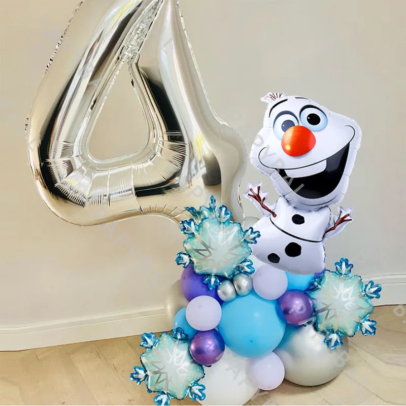 1set Disney Frozen Olaf Party Foil Balloons 32inch Number Balloon Baby ...
