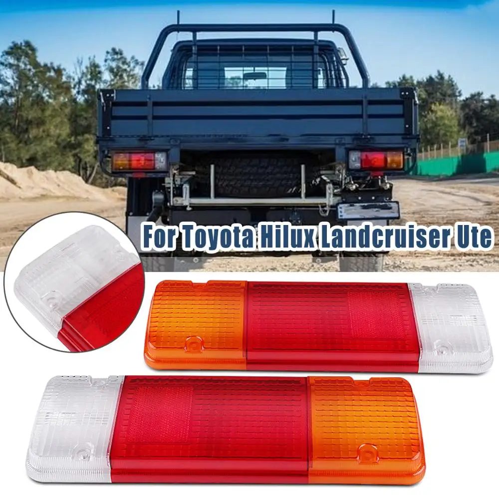 Pair-Rear-Tail-Light-Brake-Lamp-Lens-Cover-White-Red-Amber-For-Toyota ...