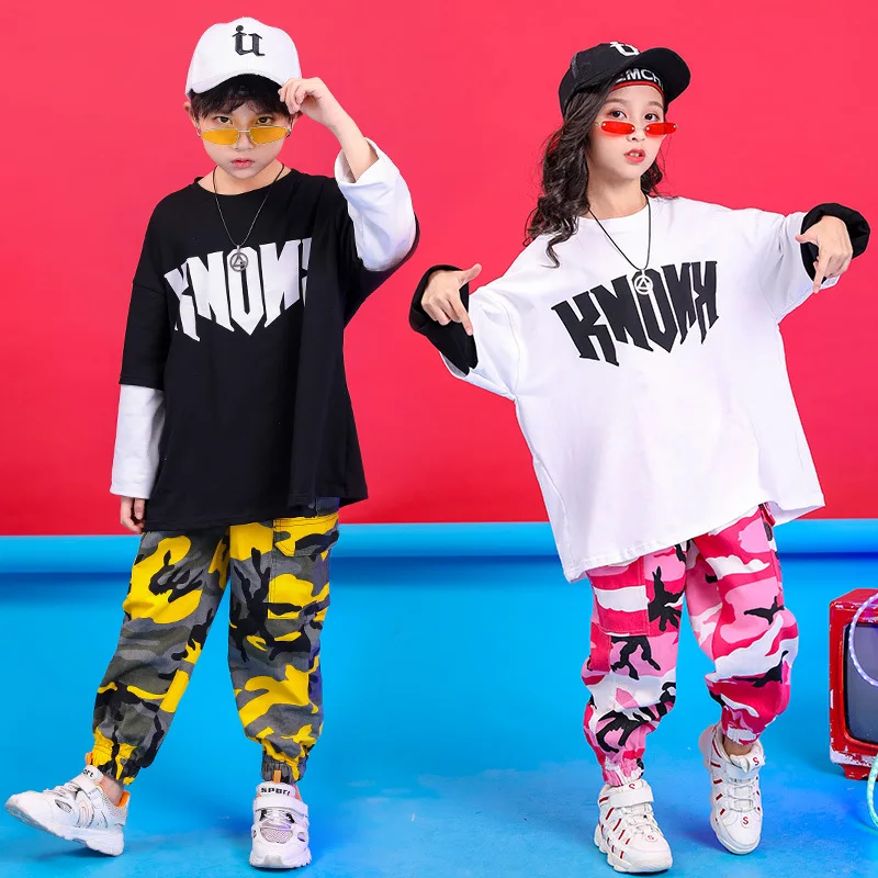 Ropa de Hip Hop para niños y niñas, sudadera de 2 tonos, pantalones ...