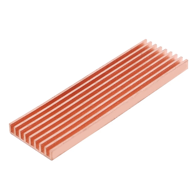 Dissipador de cobre puro para M.2 2280 PCI-E NVME SSD, dissipador de ...
