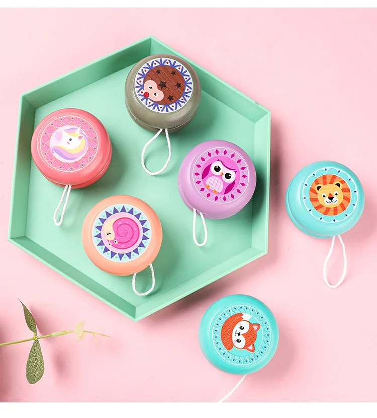 YOYO,Fox yo-yo--Jouets En Bois De Dessin Animé, Animal Mignon Yo-yo ...
