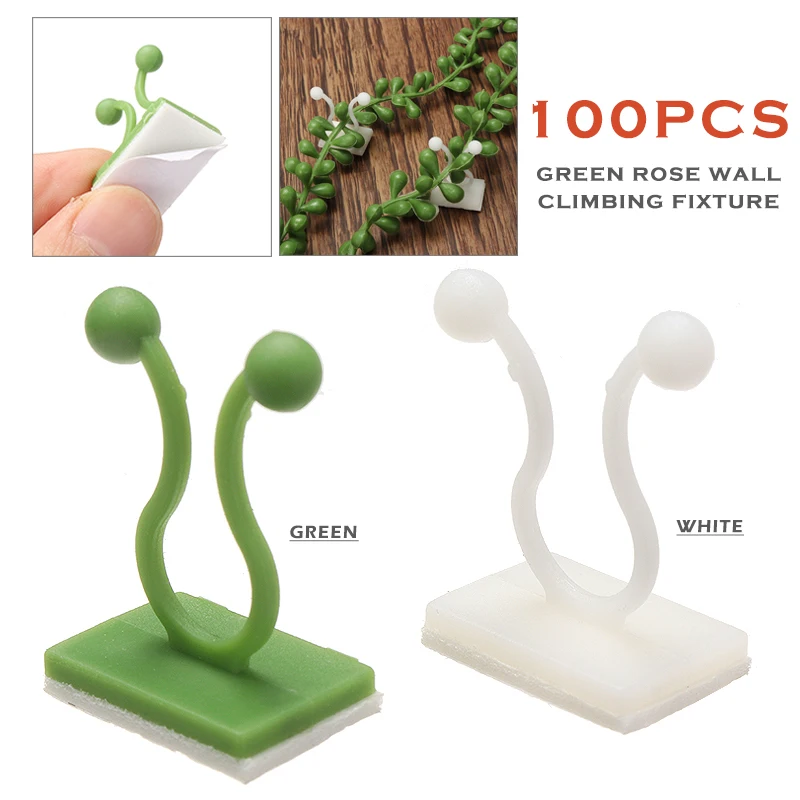 100Pcs-Plant-Climbing-Wall-Self-Adhesive-Fastener-Tied-fixture-Vine ...