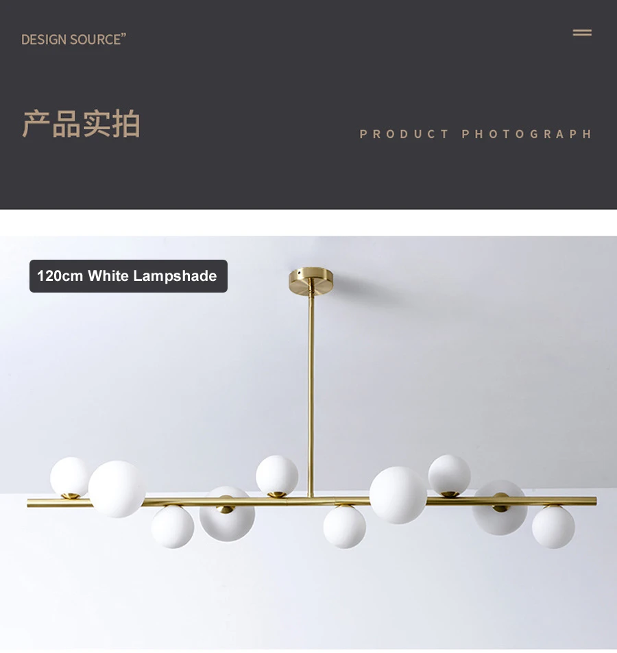 Horizontal Ceiling Hanging Chandelier Lights Kitchen Island Linear Bar ...