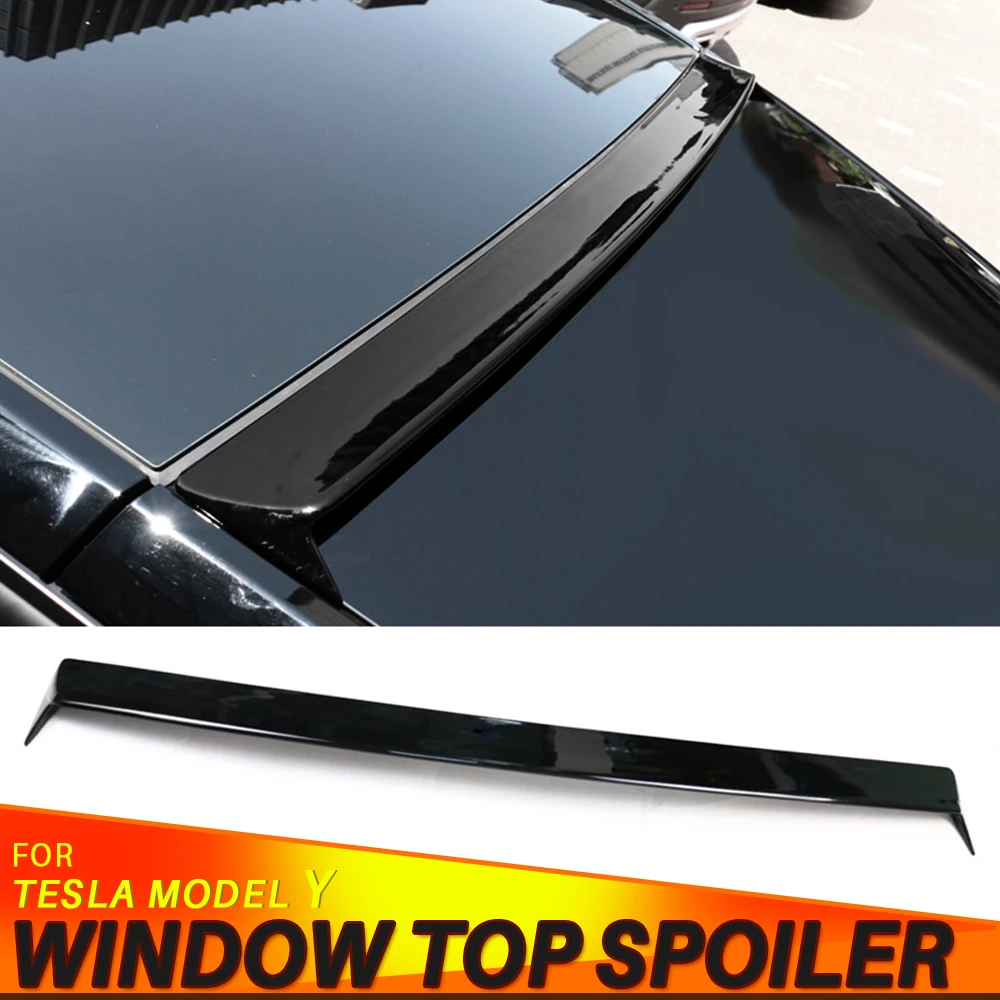 For Tesla Model Y Rear Window Top Spoiler Car Accessories Abs Guard ...