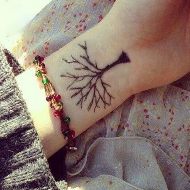 Simple Black Tree Tattoo