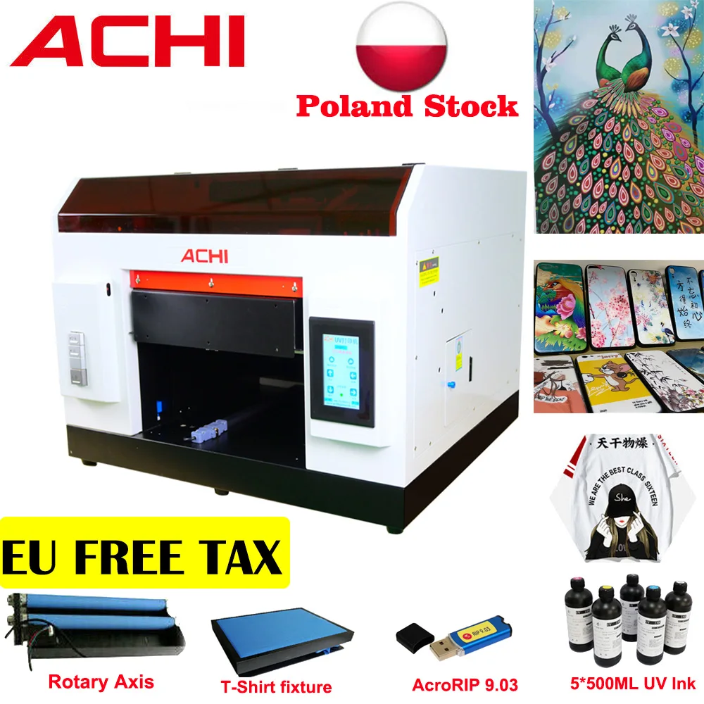 A3 Uv Printer A3 Size Epson R1390 Print Head 6 Color Led With Rotary T-shirt Fixed Uv Printer ...