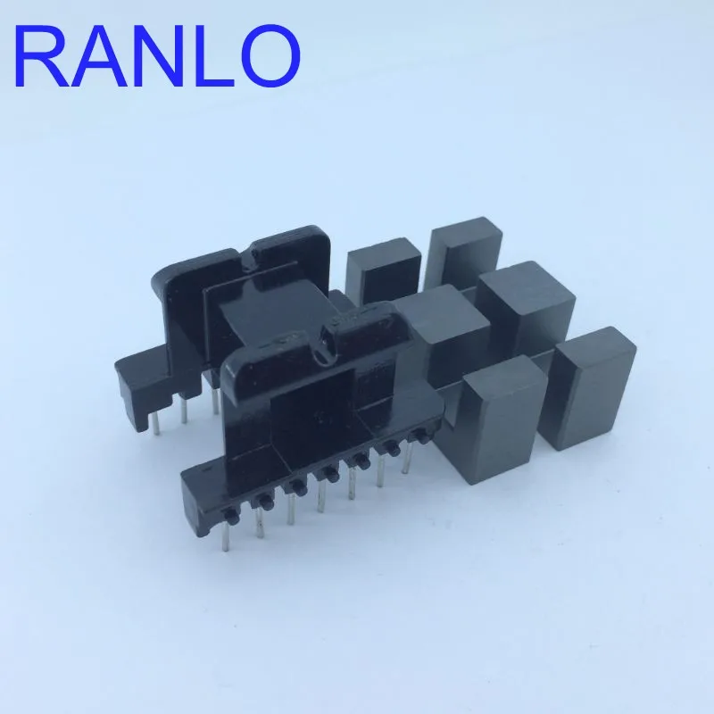5Sets/lot EI40 EE40 7+7P Horizontl Transformer Bobbin PC40 Ferrite Core ...