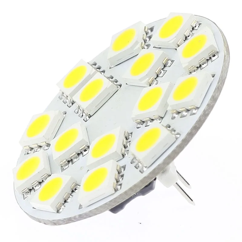 15LED-G4-Light-Round-Board-SMD-5050-AC-DC10-30V-Back-Pin-White-Warm ...