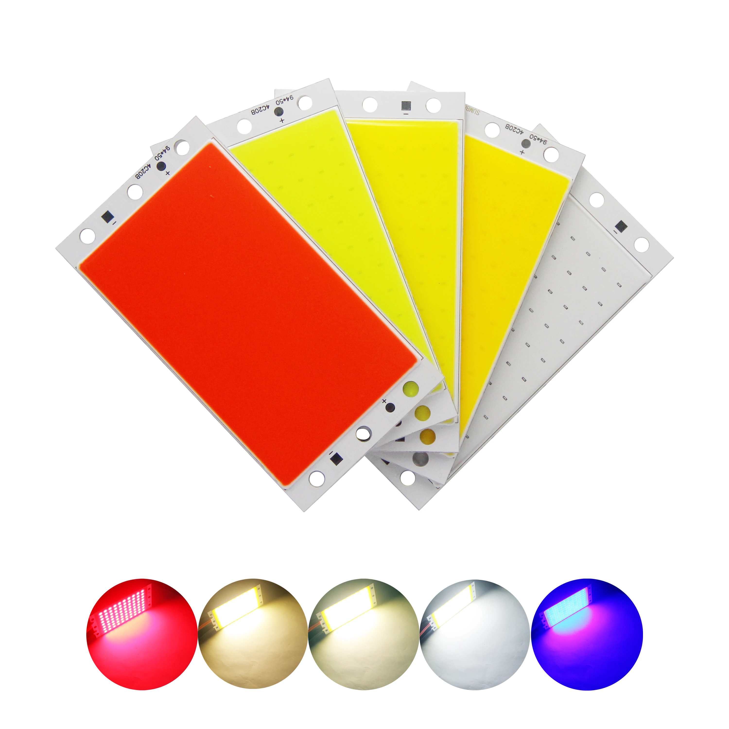 New-12v-94mm-50mm-LED-COB-Strip-chip-red-blue-Light-16W-neutral-Warm ...