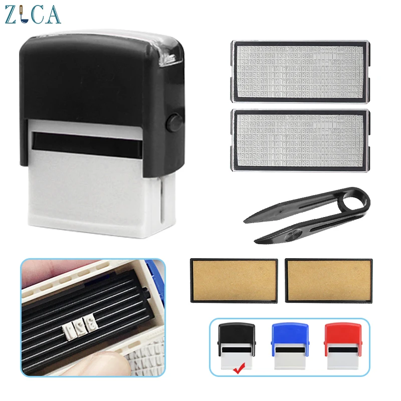 Large Rubber Stamp Kit DIY Personalized Customized Business Addres Name ...