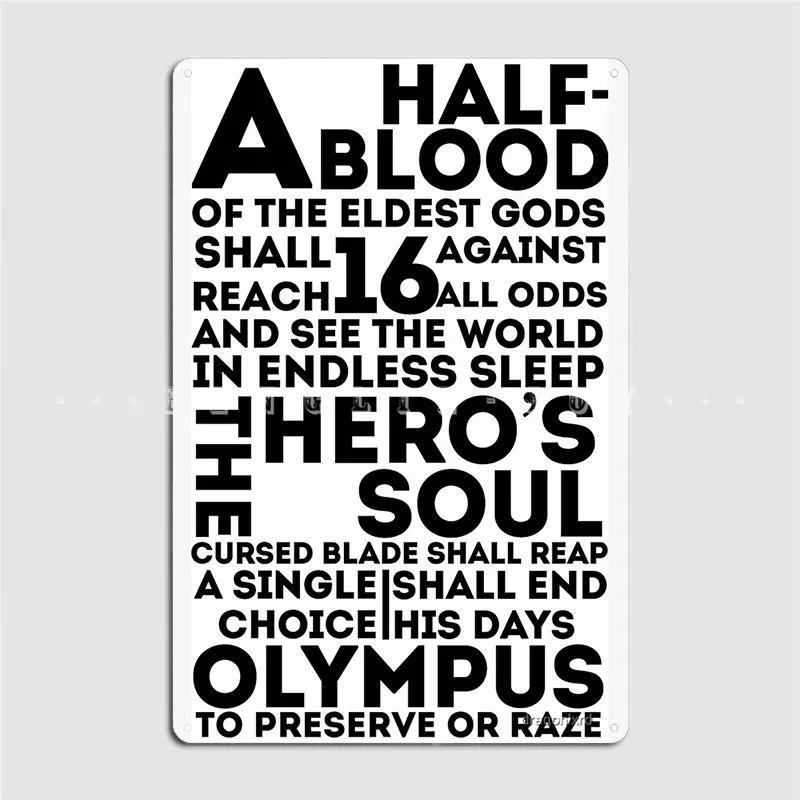 Percy Jackson’s The Great Prophecy Metal Sign: A True Fan’s Essential ...