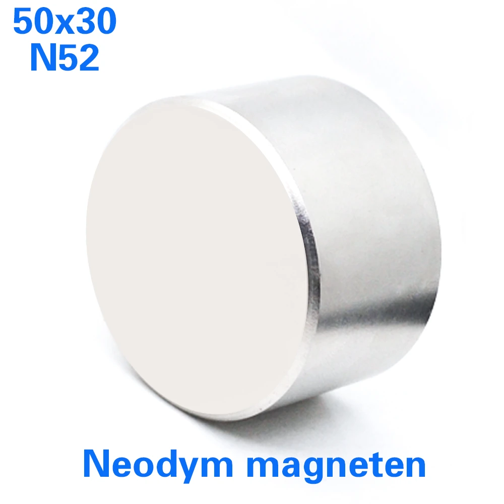 1pcs N52 magnet 50x30 mm Powerful permanet round Neodymium Magnet ...