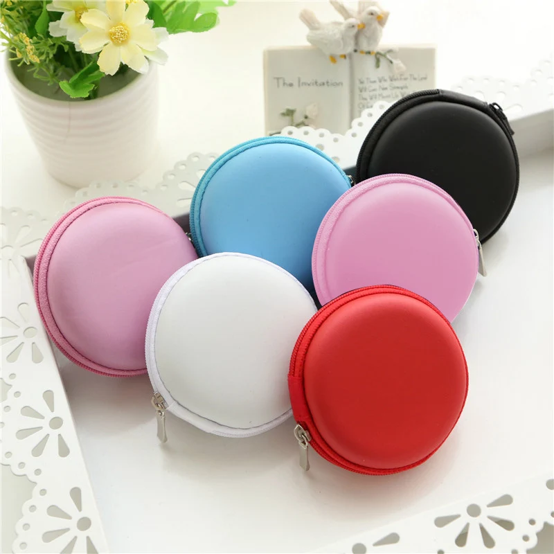 Colors-Portable-Earphone-Case-Mini-Headphone-Case-Zippered-Round ...