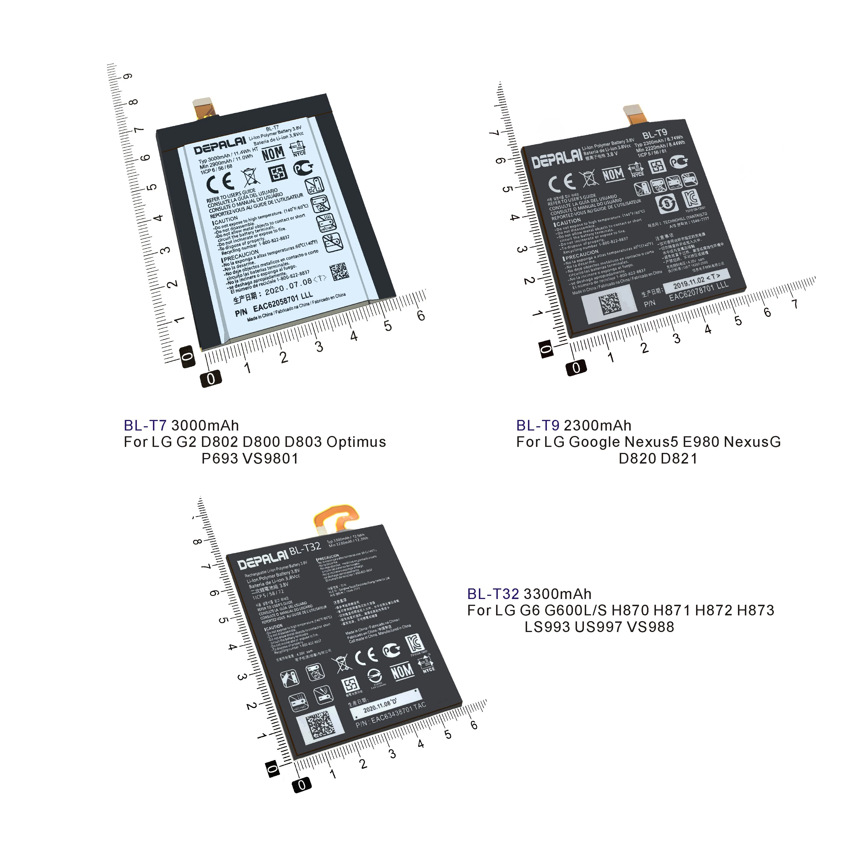 BL T7 BL T9 BL T32 Battery For LG G2 D802 D800 D803 Optimus Google ...