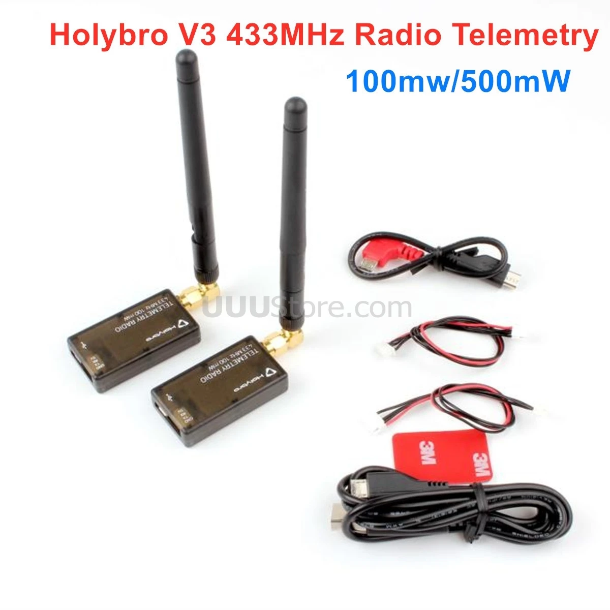 Holybro V3 433MHz 3DR Radio Telemetry 100mw/500mW Air/Ground Module Set ...