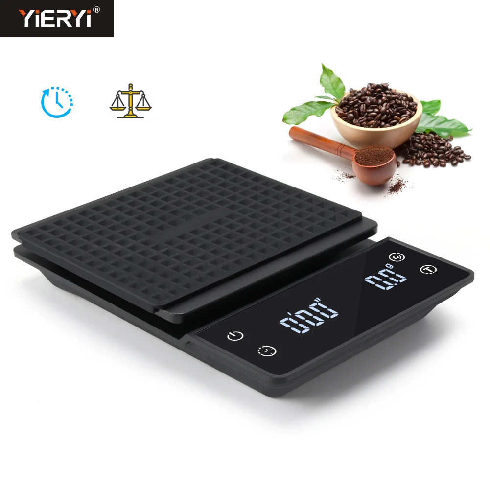 3kg/0.1g Coffee Scale With Timer High Precision Back Lit LCD Digital ...