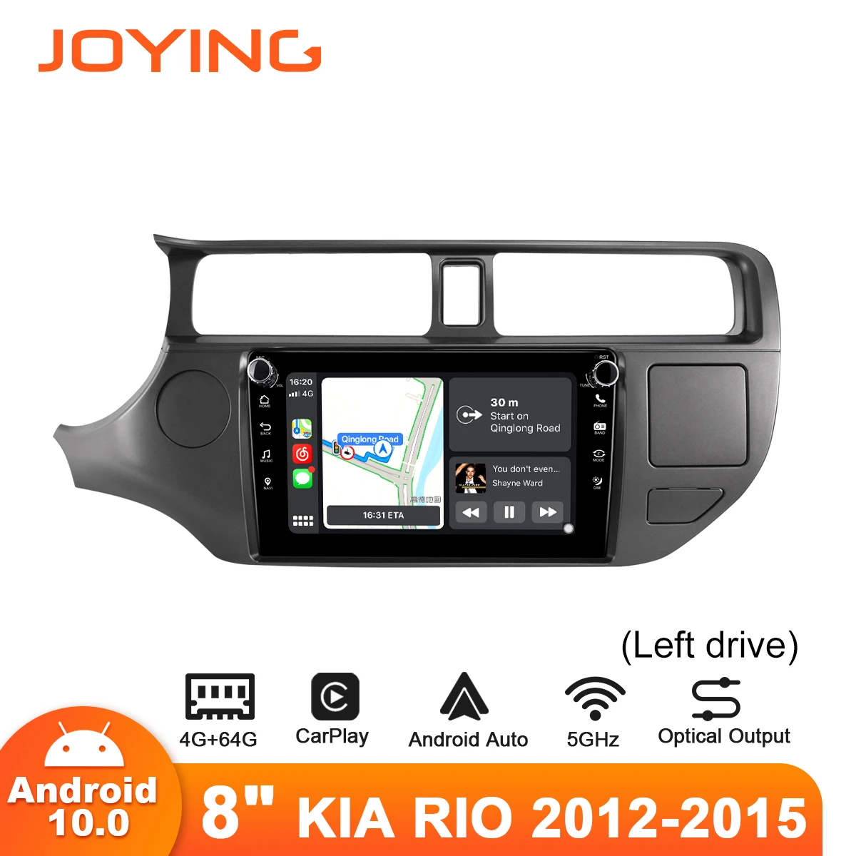 8" Android10 Car Radio for Kia Rio k3 2011 2015 Left Drive Navi GPS ...