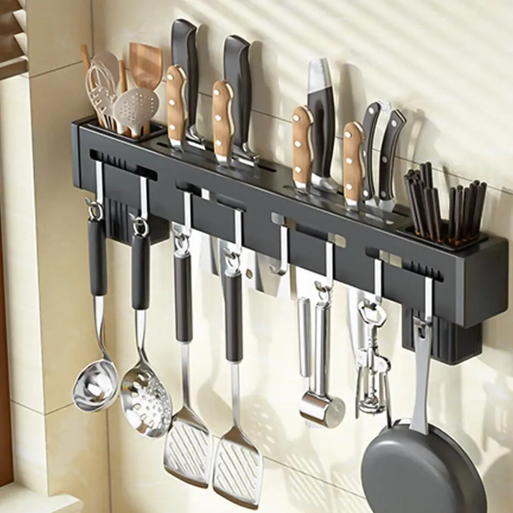 1-Set-Cutters-Storage-Rack-Utensils-Holder-Wall-mounted-Stainless-Steel ...