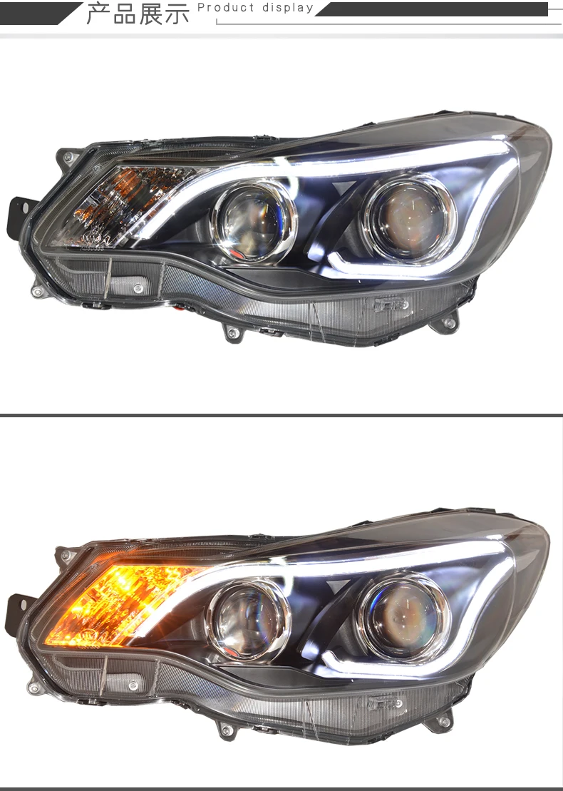 Car Styling Head lamp light for XV Headlights 2011-2015 Crosstrek LED ...