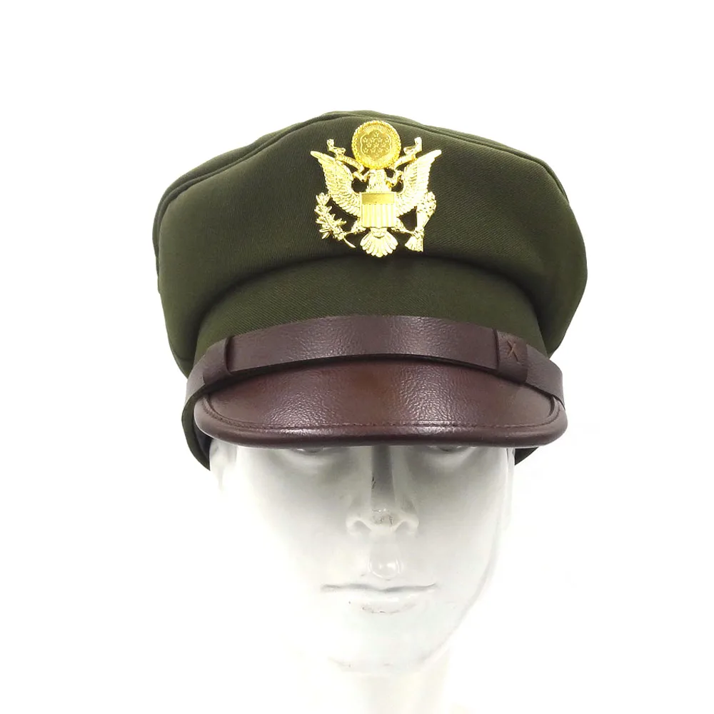 WWII-WW2-US-Air-Force-USAF-Officer-Cap-Hat-With-Golden-Color-Badge-Air ...