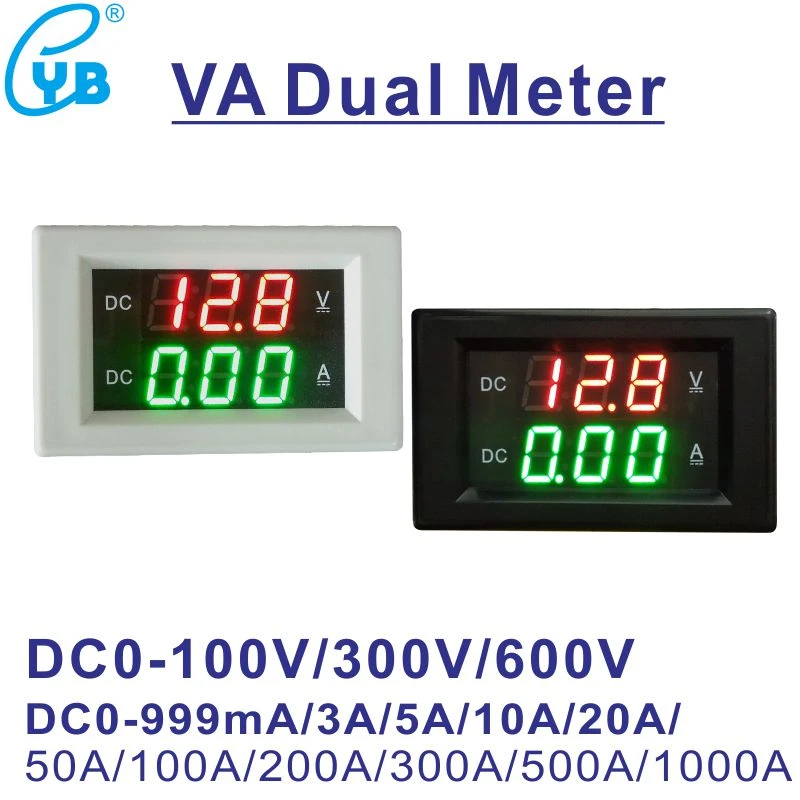YB4835VA DC 100V 300V 600V 디지털 전압계 전류계 전압 전류계 LED 디스플레이 VA 듀얼 미터 전류계 3A ...