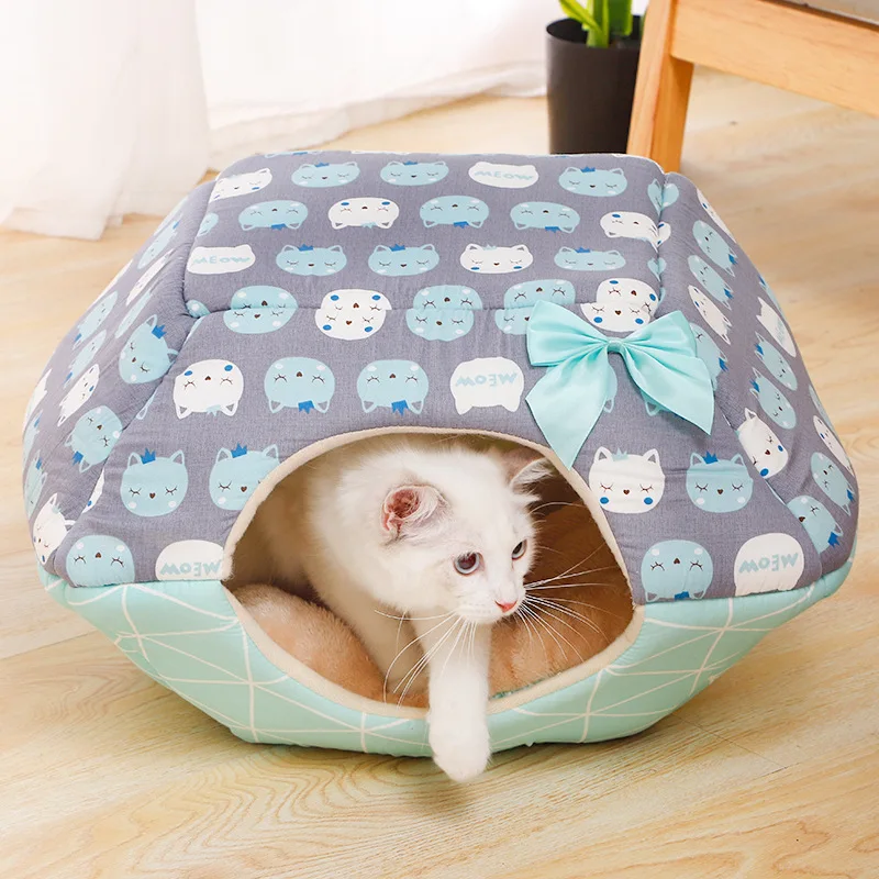 Winter Warm Cat Sleeping Bag House Soft Sofa Washable Beds Removable ...