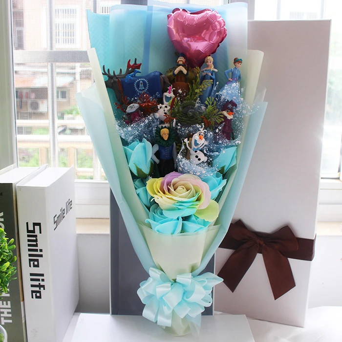 Ramo de flores de Pvc de Frozen Princess Olaf, Elsa, Anna, modelo de ...