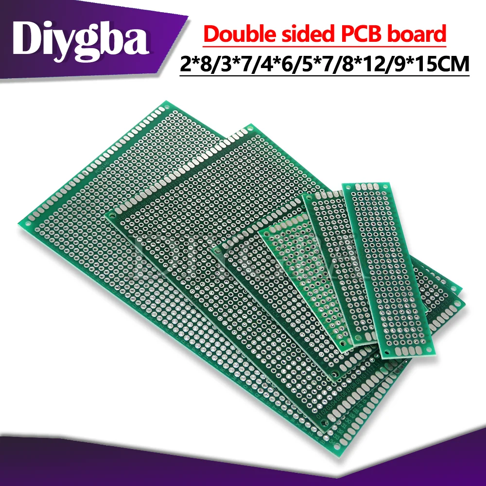 1PCS 2*8cm 3*7cm 4*6cm 5*7cm 양면 빵 보드 범용 PCB 보드 2x8 3x7 4x6 5x7 CM 2.54MM PCB 회로판|반도체 집적회로 ...