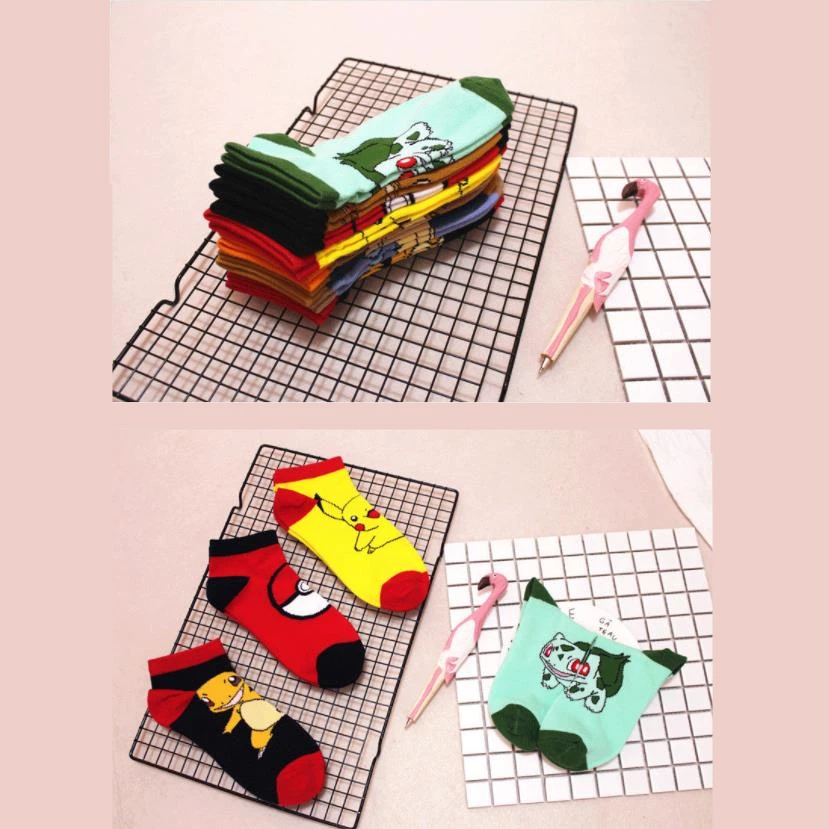 Anime Pokemon Pikachu Pocket Monster Cosplay Prop Ankle Socks Hose ...