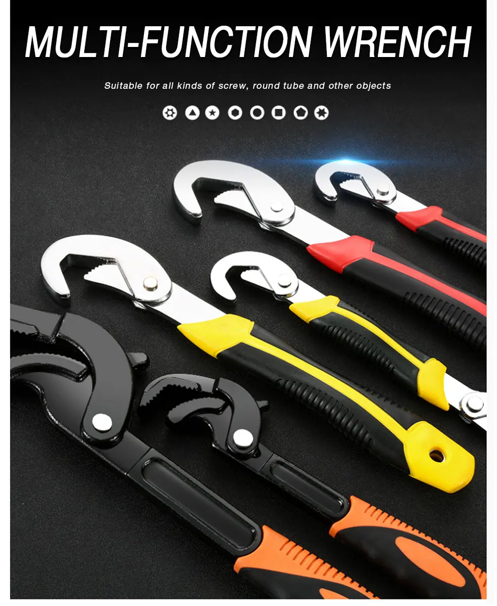 Multi-function Adjustable Spanner Universal Wrench Tool Home Repair Key Hand tool Multi Purpose ...