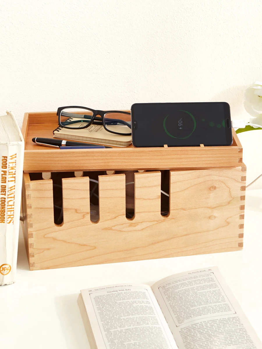 Western-solid-wood-junction-box-socket-shield-wire-storage-box-sundries ...